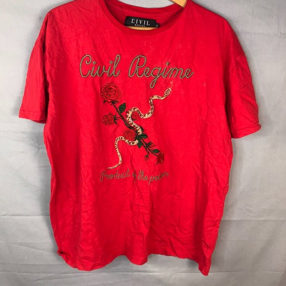 Civil Regime | Shirts | Civil Regime Red Snake Tshirt | Poshmark